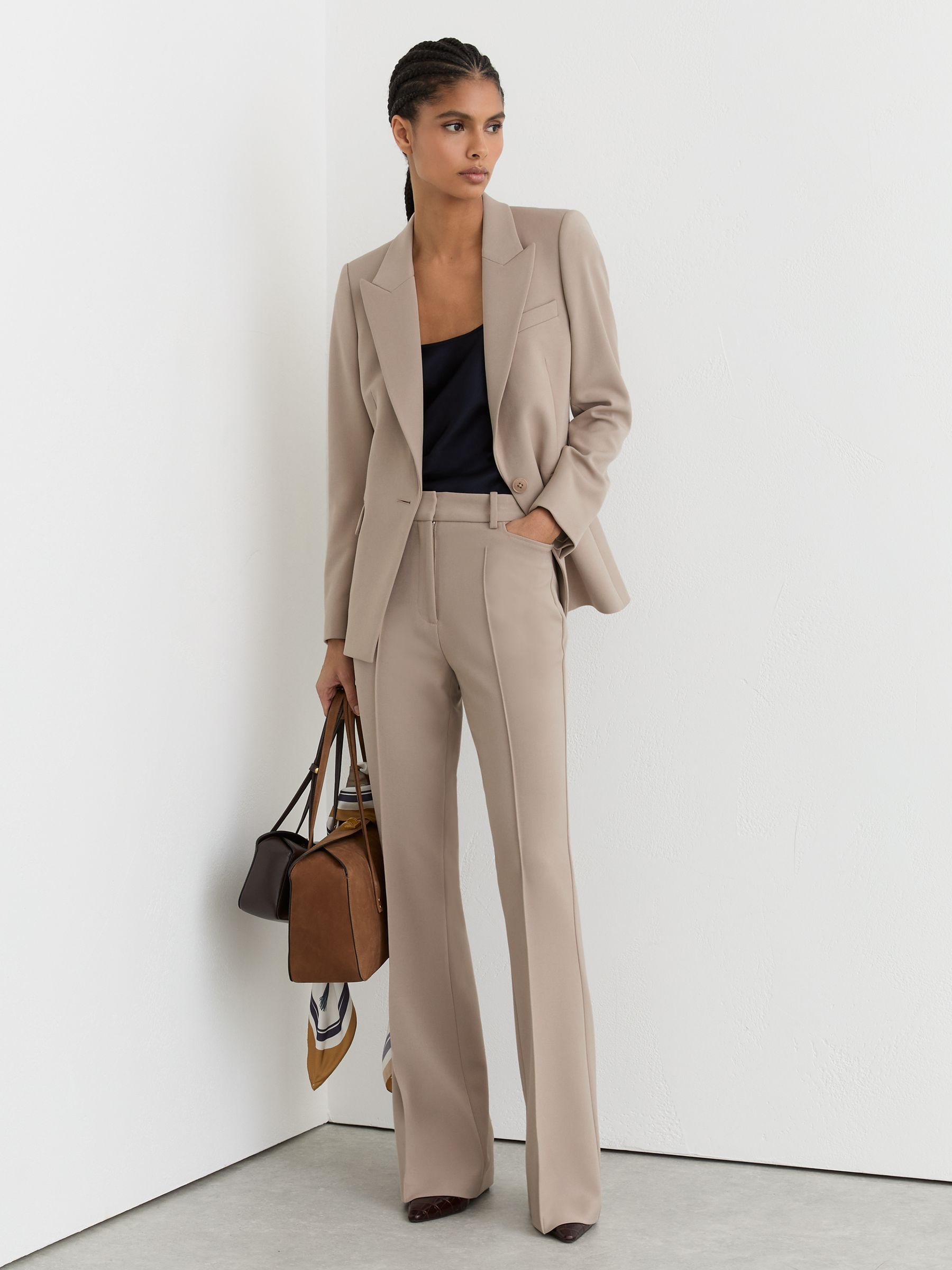 REISS REISS Gabi Petite Flared Suit Trousers
